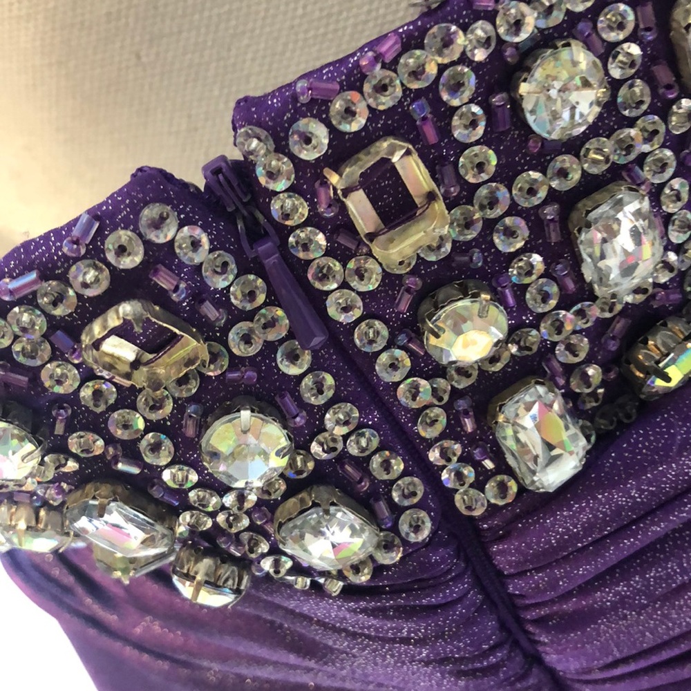 Cinderella Purple Beaded Dress - Gem